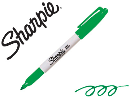 HYPERBURO MARQUEUR SHARPIE PERMANENT POINTE OGIVE FINE 0.9MM SECHE RAPIDEMENT COLORIS VERT